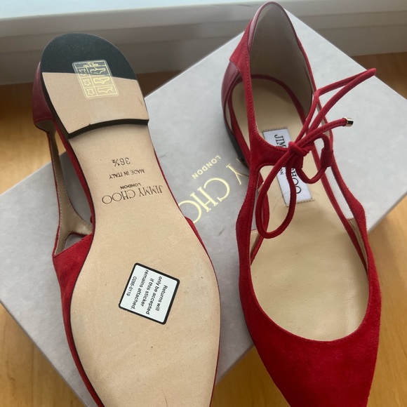Jimmy Choo | Shoes | Authentic New In Box Jimmy Choo Red Suede Shoes ...